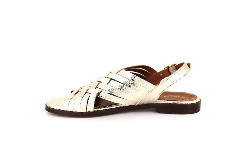 Rue de la Chaussure | Maison toufet sandales nu pieds valentine dore femme